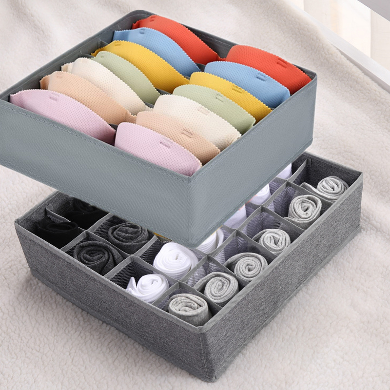 Tutuviw Bra Organizer Sock Organizer 2 Packs(7+24 Cell)Collapsible ...