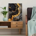 Black Gold Marble Abstract Canvas Art for Living Room Bedroom Office ...