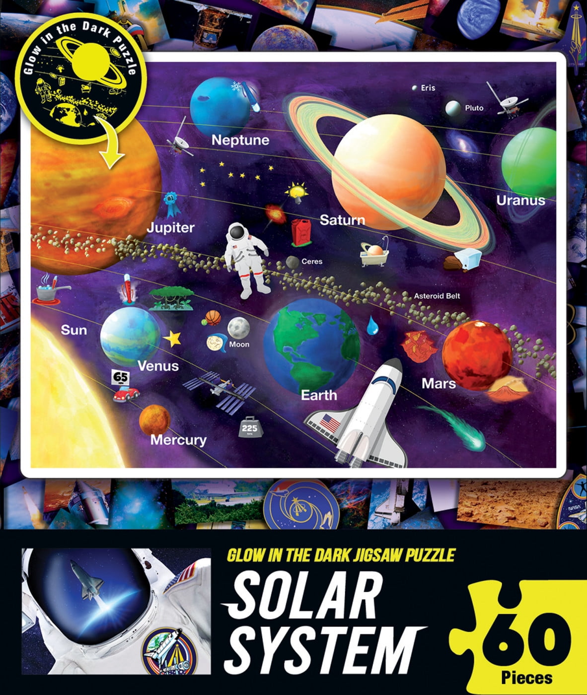 MasterPieces 60 Piece Glow in the Dark Kids Puzzle - Solar System ... MasterPieces 60 Piece Glow in the Dark Kids Puzzle - Solar System ...