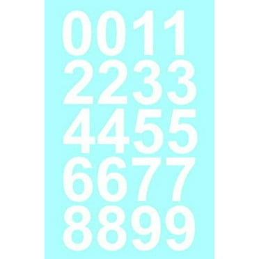 Chartpak Self-Adhesive Vinyl Numbers, 1/2 Inch High, White, 210 per ...