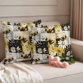Bees Daisy Outdoor Throw Pillow Covers Set of 2, Rustic Countryside ...
