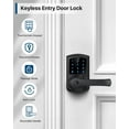 Keyless Entry Door Lock with Keypad and Handle for Front Doors, Touchscreen Electronic Lock ...