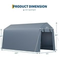 7x15 Ft Outdoor Storage Shed Portable Garage with Ventilated Roll-Up ...