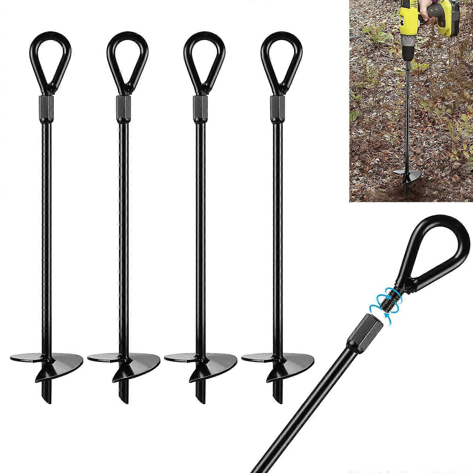 Ground Anchors, 4 Packs Ground Anchor Kit, Ground Anchors Heavy Duty ...