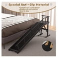 73" Dog Ramp for Bed,Birchwood Pet Ramp with Removable Side Rail and ...