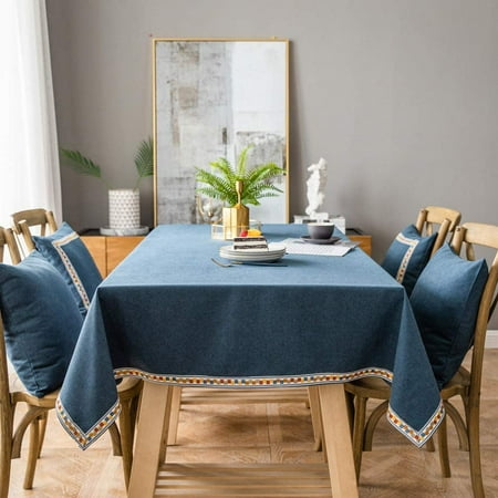 Table Cloth Solid Color Cotton Line Tablecloth Square Table Cloths ...