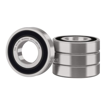 Xike 4 Pcs R12-2Rs Double Rubber Seal Bearings 34 X 1-58 X 716, Pre ...