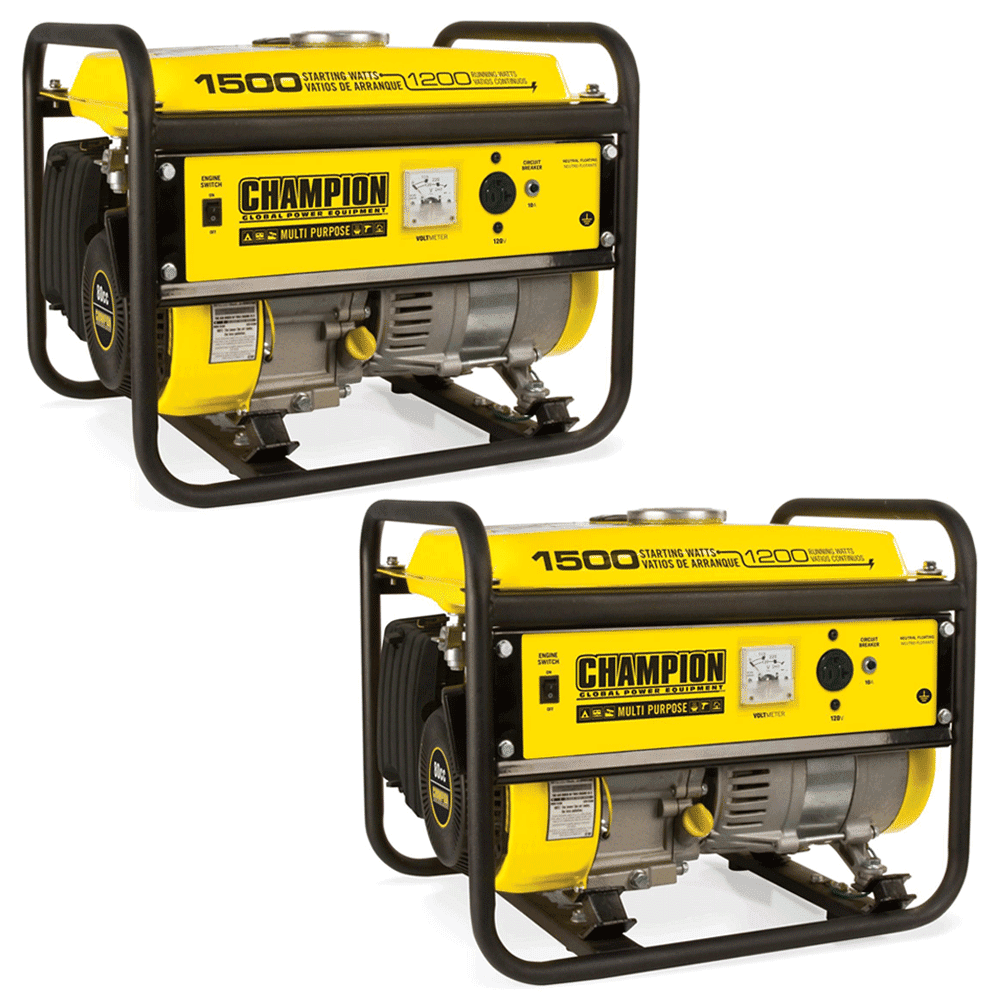 Champion 1200 Watt Quiet Recoil Start Gas Powered Home & RV Generator ... Champion 1200 Watt Quiet Recoil Start Gas Powered Home & RV Generator ...