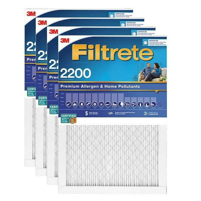 3M 2200 Series Filtrete Filter, 4-pack, 20X25 - Walmart.com