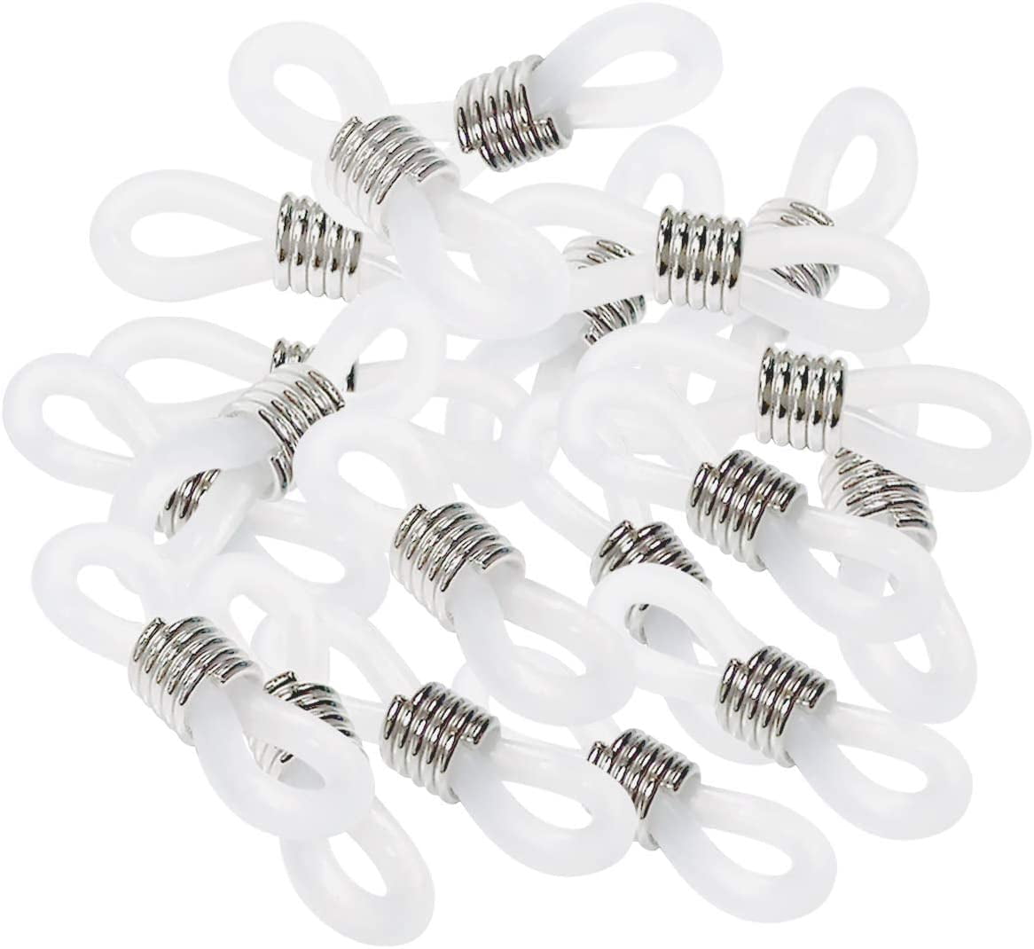 40 Pieces Eyeglass Chain Ends Adjustable Rubber Spectacle End ...