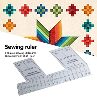 60 Degree Diamond Quilting Template Patchwork Ruler Durable for DIY ...