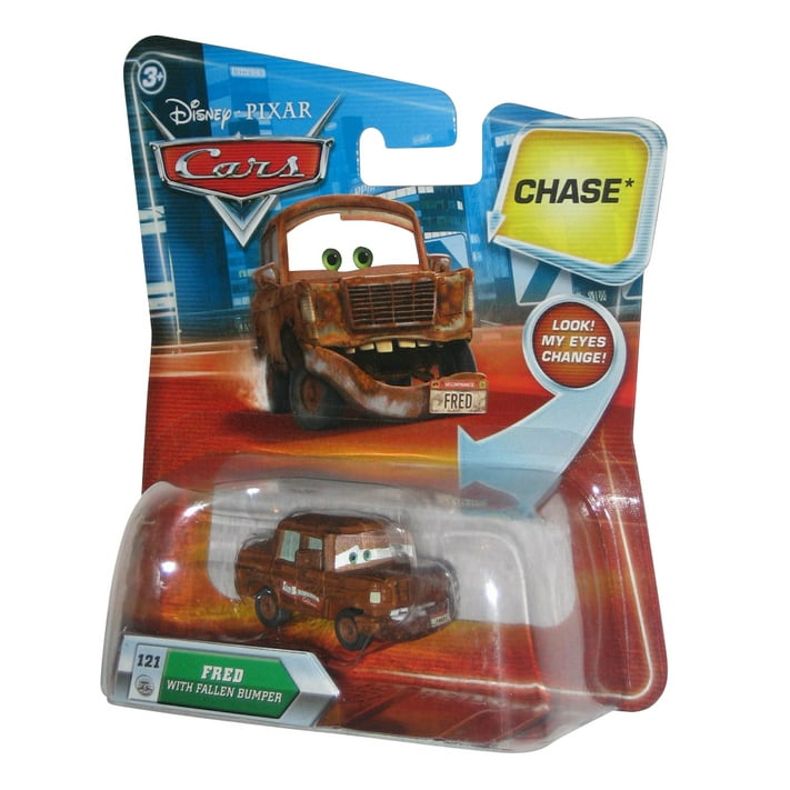 Disney Pixar Cars Lenticular Eyes Fred with Fallen Bumper Chase Toy Car ...