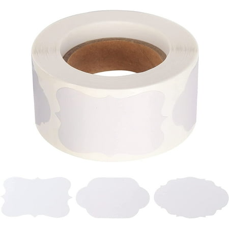 300 Pieces Kraft Paper Sticker Labels, 1.2×2inch Blank Stickers Labels ...