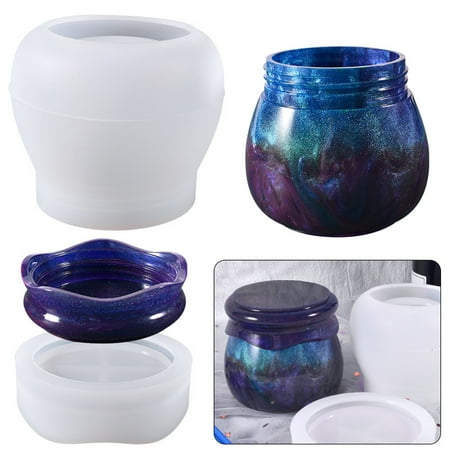 DIY Resin Silicone Moulds Epoxy Resin Storage Jars Casting Resin Moulds ...