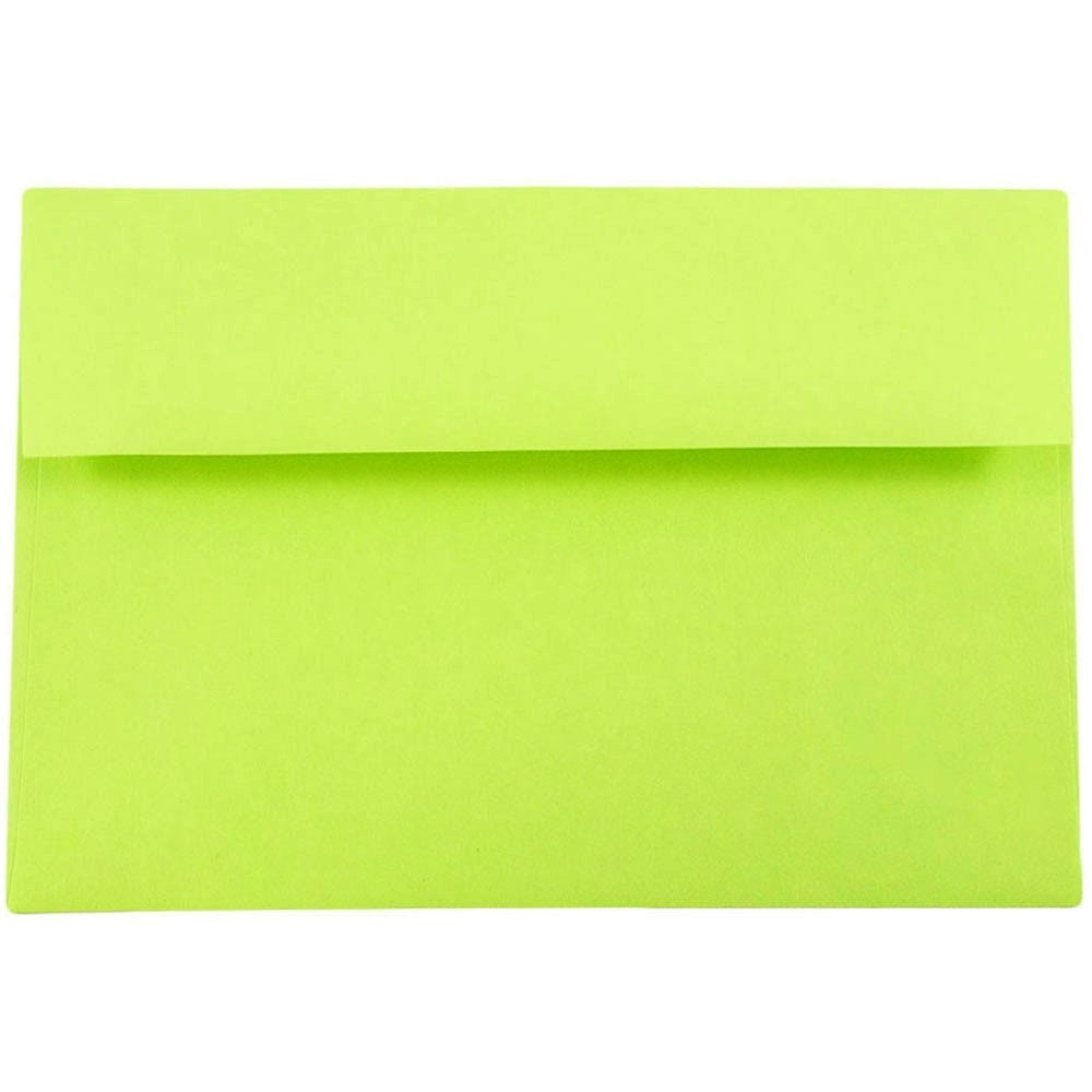 JAM A8 Envelopes 5 1 2 X 8 1 8 25 Pack Lime Green Walmart