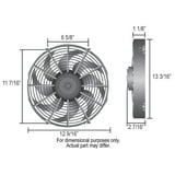 Derale 12 in 1328 CFM High Output Electric Cooling Fan P/N 16112 ...