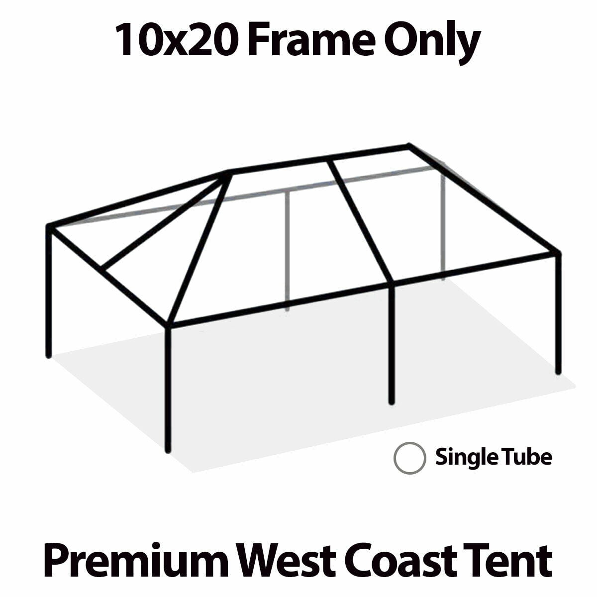TentandTable Replacement West Coast Tent Frame Only, 10 ft x 20 ft ...
