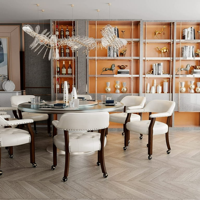 Poker Chairs Game Room Chairs With Casters Edison Game Table and Chairs ...