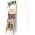 6-Tier Rustic Blanket Ladder for Farmhouse Decor, Leaning Towel Holder ...