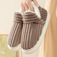 Coffee Women'S Corduroy Slippers Fleece Lined Thickened Non Slip Sole ...