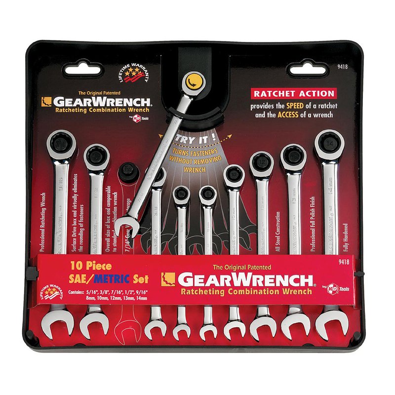 Wrench Set 10 Piece Comb SAE/Metric - Walmart.com - Walmart.com