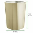mDesign Small Round Metal 1.7 Gallon Trash Wastebasket/Recycling Can ...