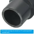 Uxcell 1x0.8" ID Reducer Pipe Fitting PVC Straight Socket Coupling ...