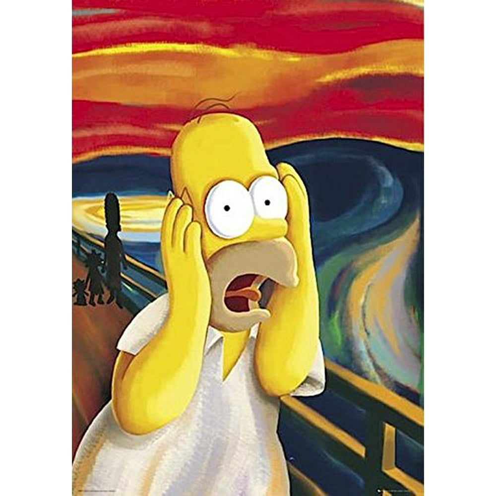 Simpsons Homer The Scream 36x24 TV Art Print Poster Matt Groening ...