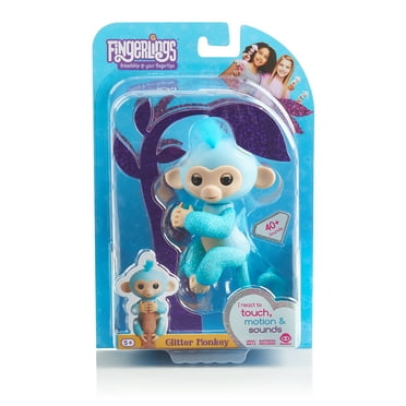 Fingerlings - Glitter Dragon - Noa (Green with Blue) - Interactive Baby ...