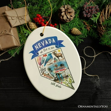 Artistic Nebraska State Themes and Landmarks Christmas Ornament ...