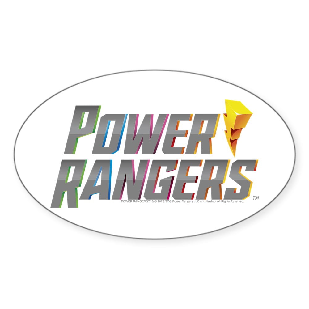 CafePress - Power Rangers Stacked Logo - Sticker (Oval) - Walmart.com