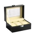 cpengpj Multi-Slot Leather Watch Box with Suede Interior and Glass ...