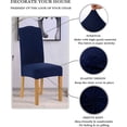 AUQ High Stretch Navy Chair Covers,Stretch Chair Covers for Dining ...