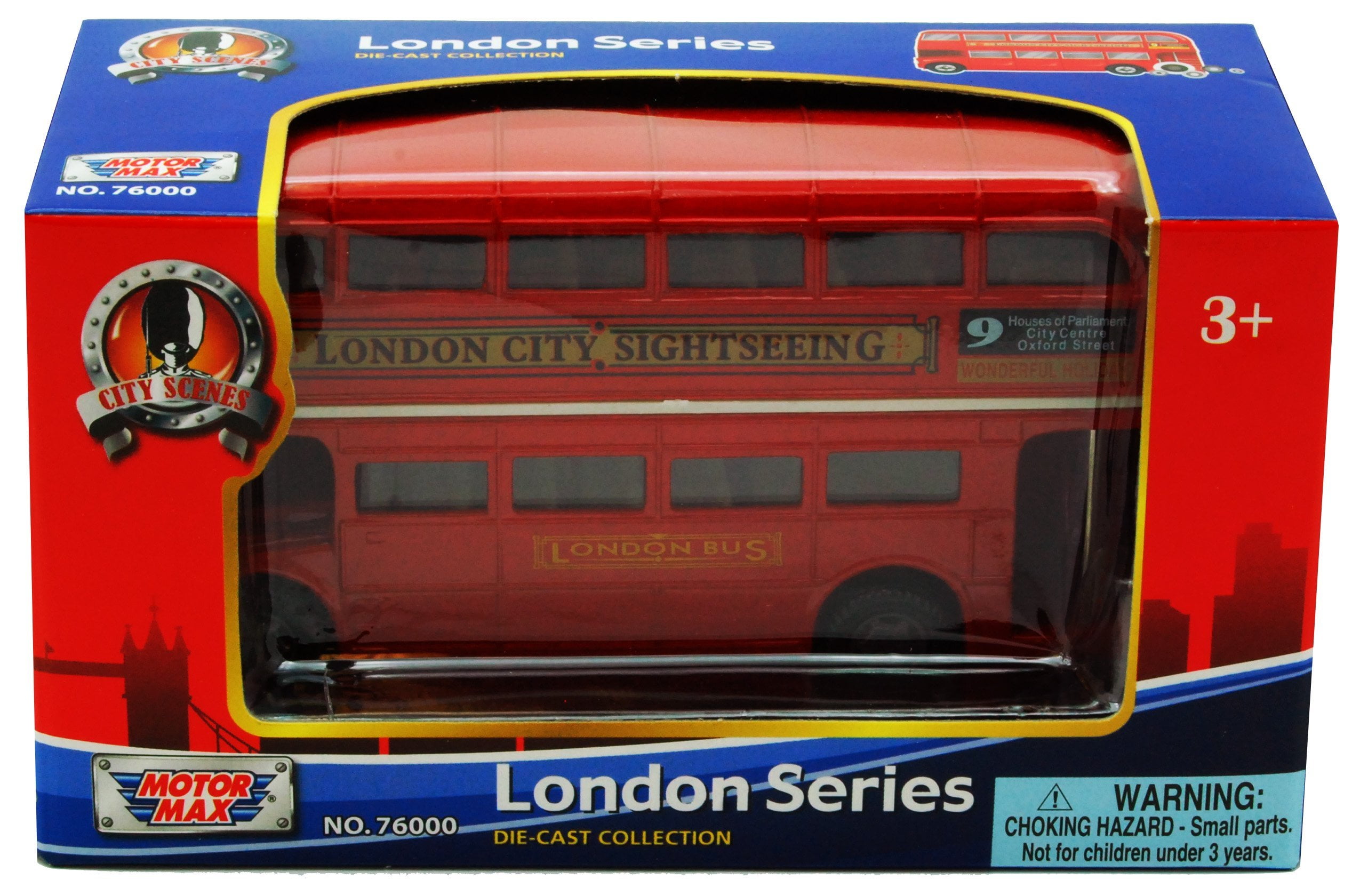 London Double Decker Bus , Red - Motormax 76002 - 4.75" Diecast Model ...