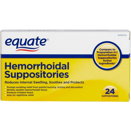 Equate Hemorrhoid Suppositories, 24 count - Walmart.com