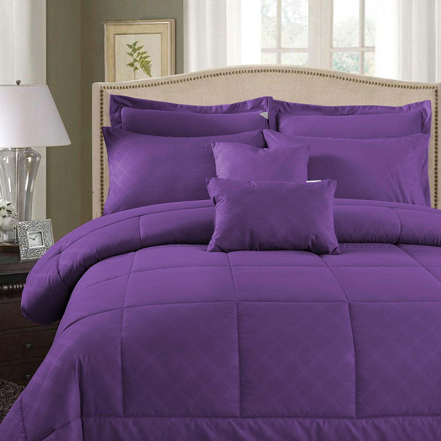 JML 8 Piece Comforter Set Bed In A Bag,Twin Size with Comforter,Sheet ...