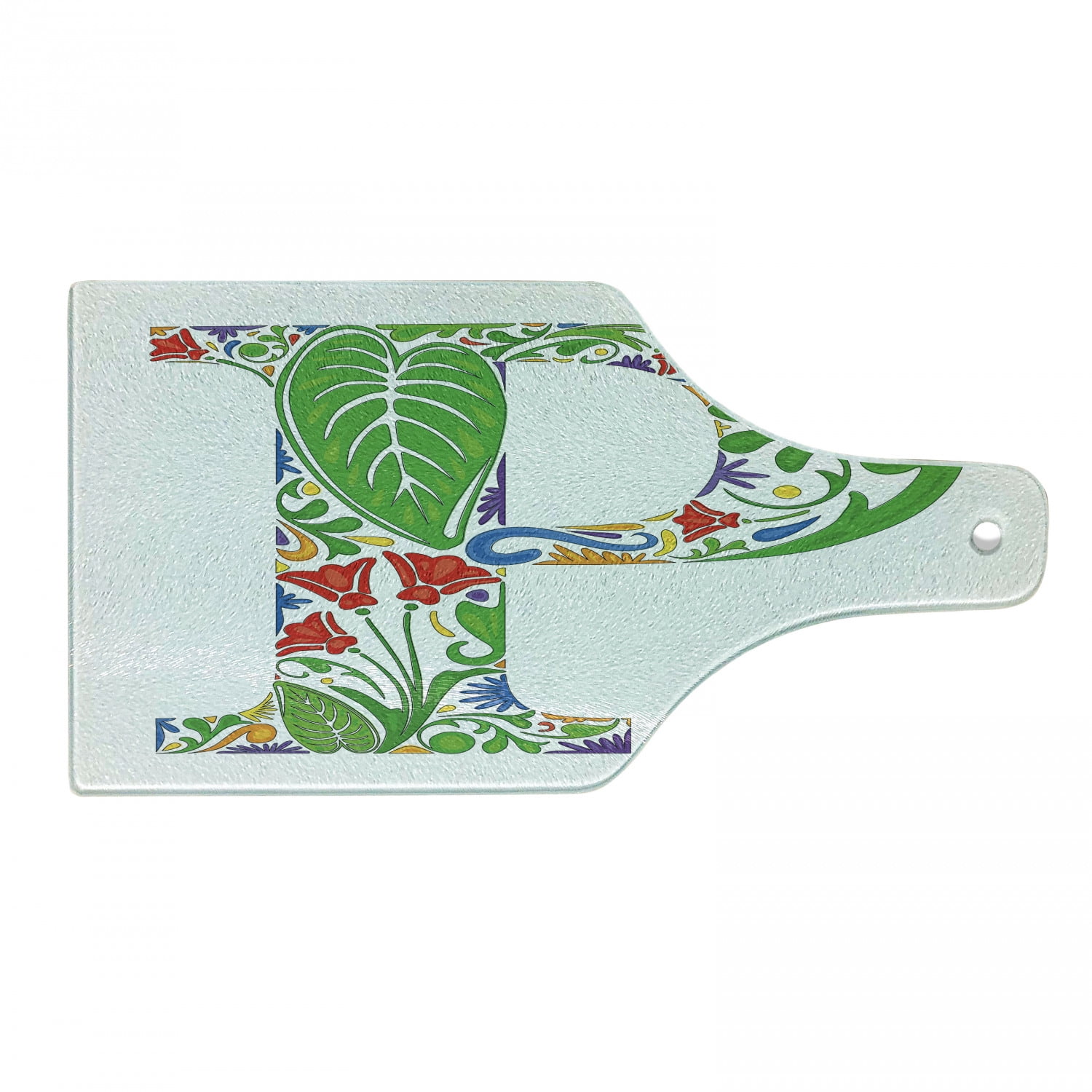 Letter P Cutting Board, Abstract Color Palette in Capital P Design ...
