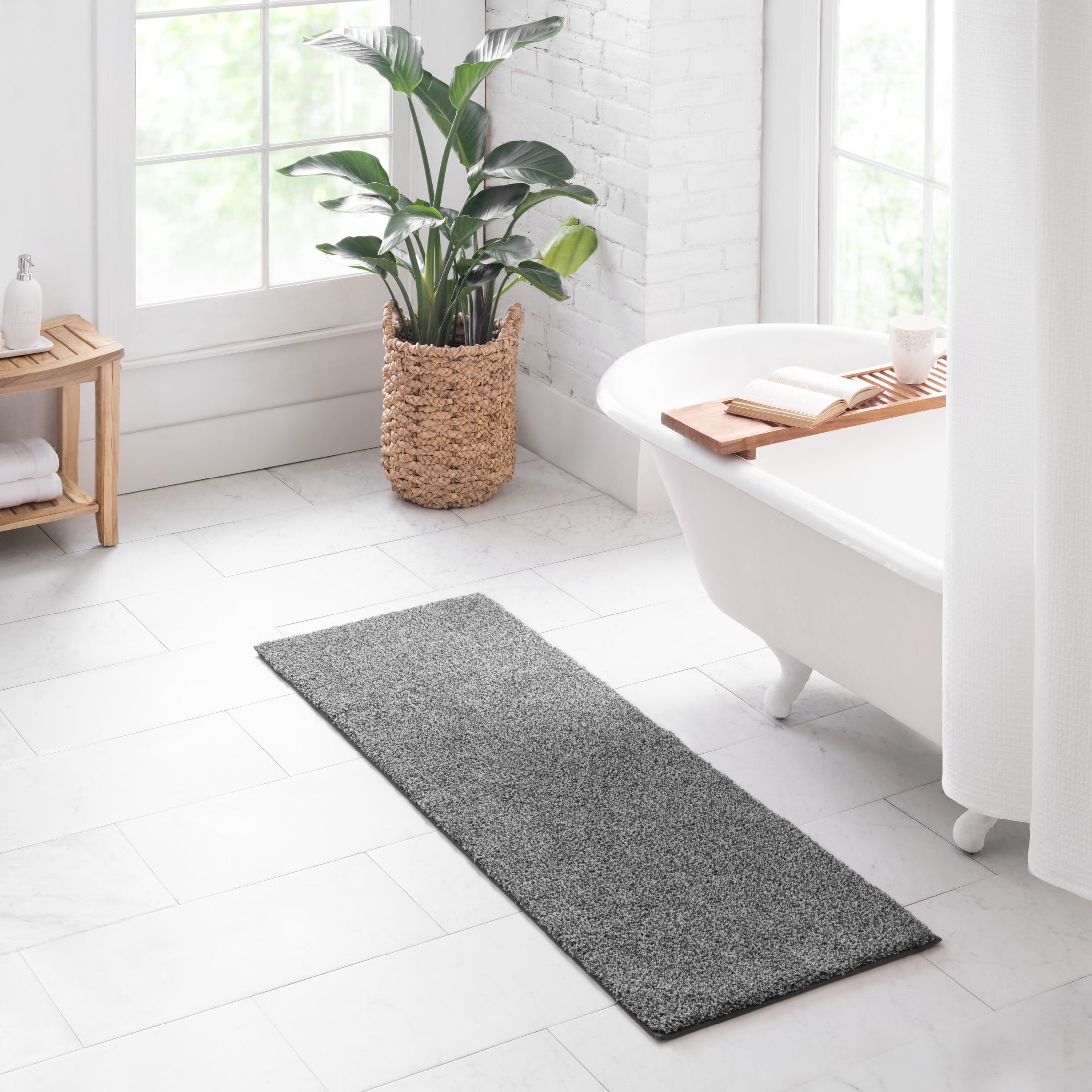 Better Homes & Gardens Ultra Soft Polyester Bath Runner Rug, 20" x 60 ...