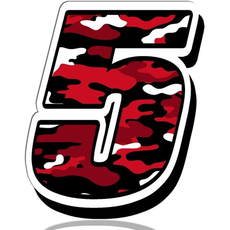 Biomar Labs® 1 x Vinyl Decal Sticker Red Military Camouflage Auto Moto ...