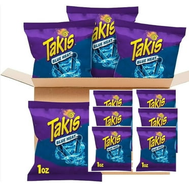 Pack of 2 - Takis Blue Heat Mini Hot Chili Pepper Rolled Tortilla Chips ...