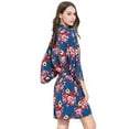 Navy Blue Floral Robe, Soft Cotton, One Size Fits 0-14 by Modern ...