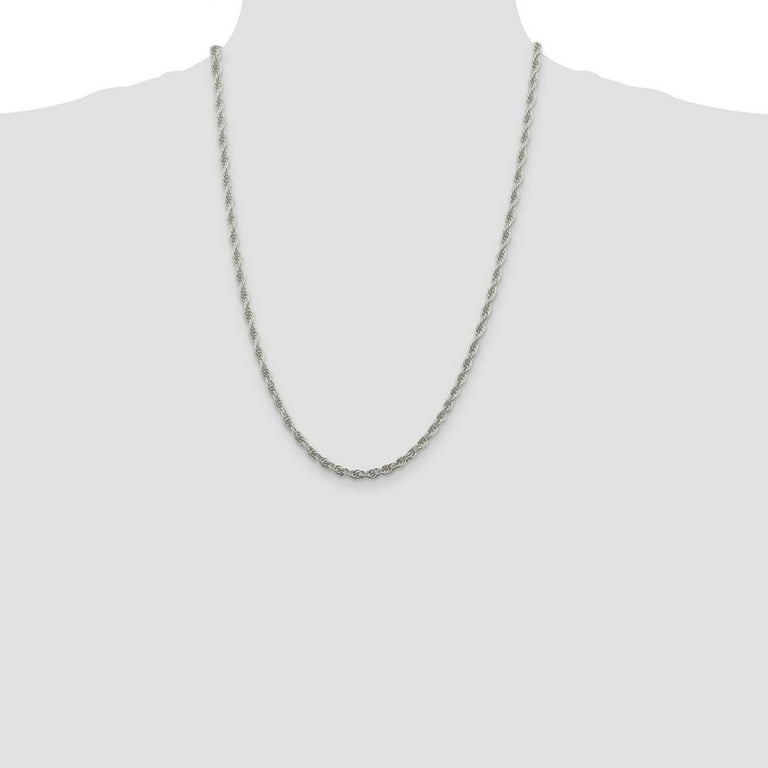 Sterling Silver Rope Chain, Mens Silver Chains, Mens Silver, 54% OFF