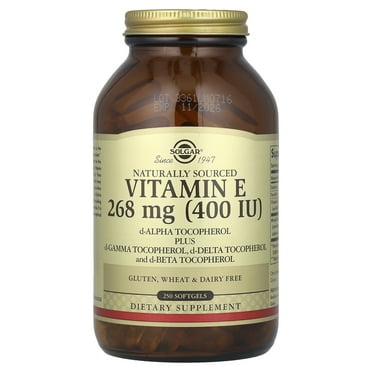 Solgar Vitamin E 400 IU Alpha Softgels, 100ct - Immune Function ...
