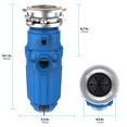 American Standard Elite ASE-90 Slim Line Garbage Disposal, 3/4 HP, 2700 ...