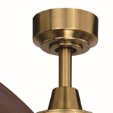 Curtiss Satin Brass Mid-Century Modern MCM Wood Propeller Ceiling Fan ...