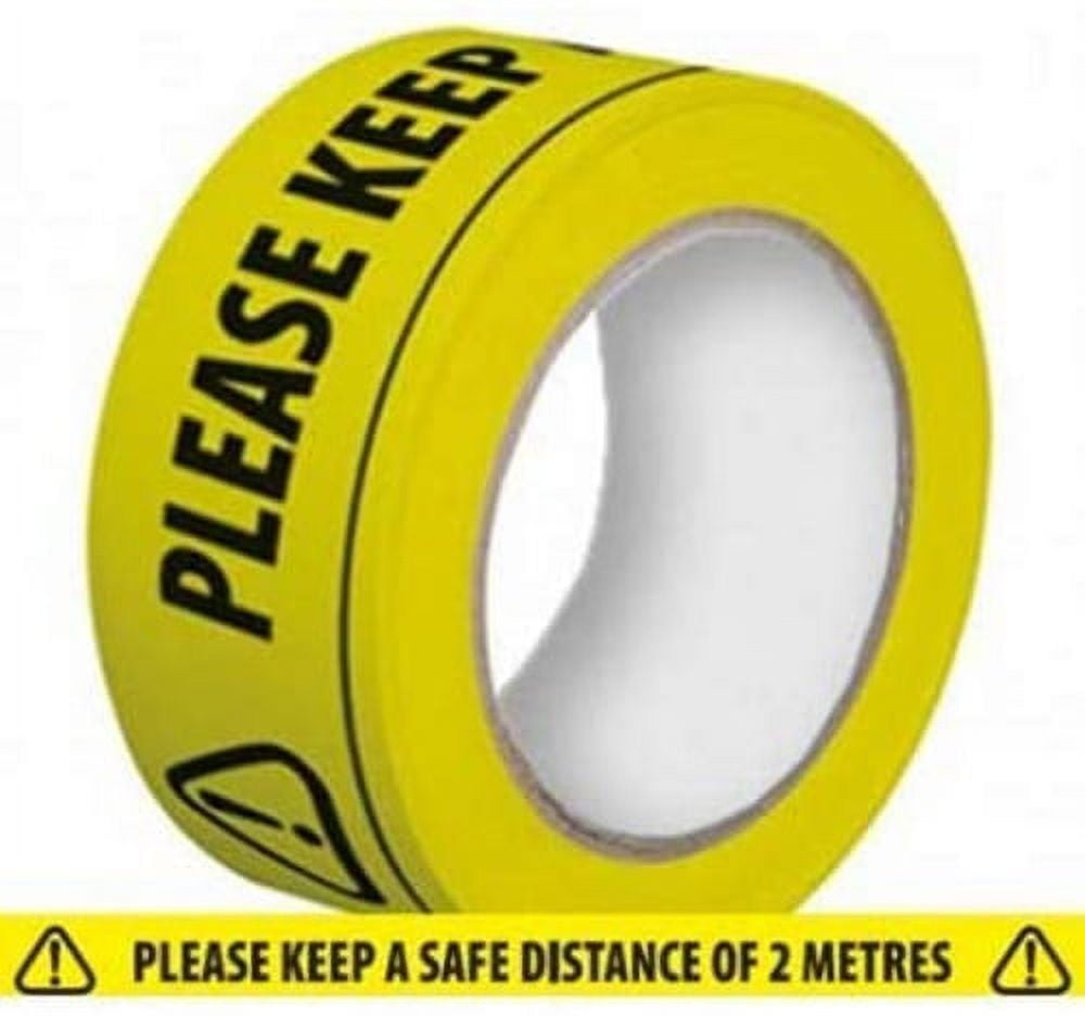 2 Piece Triplast 'Please Keep A Safe Distance of 2 m' Warning Tape ...