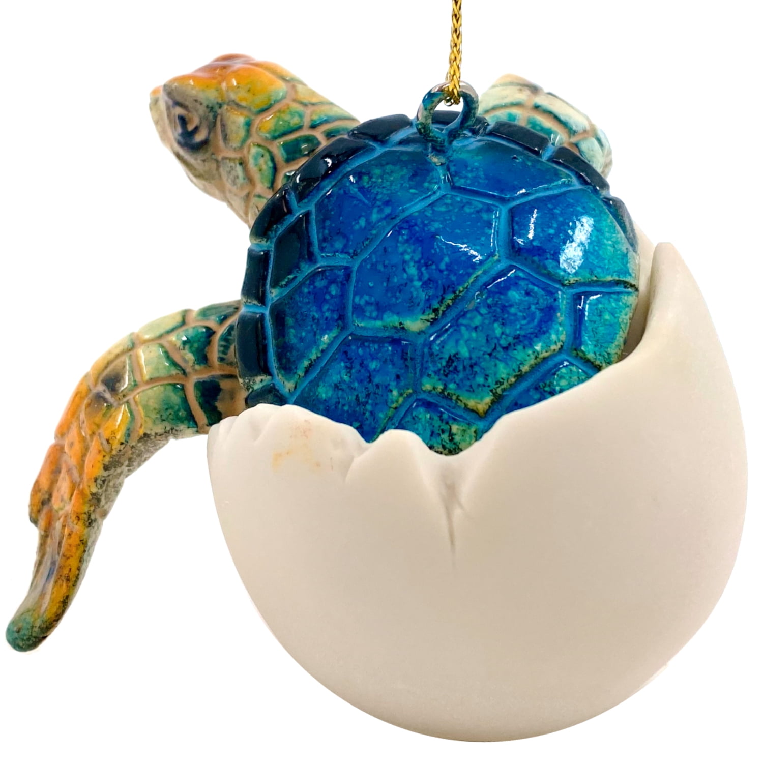 Hatching Baby Sea Turtle Ornament - Blue Coastal Ocean Marine Life ...
