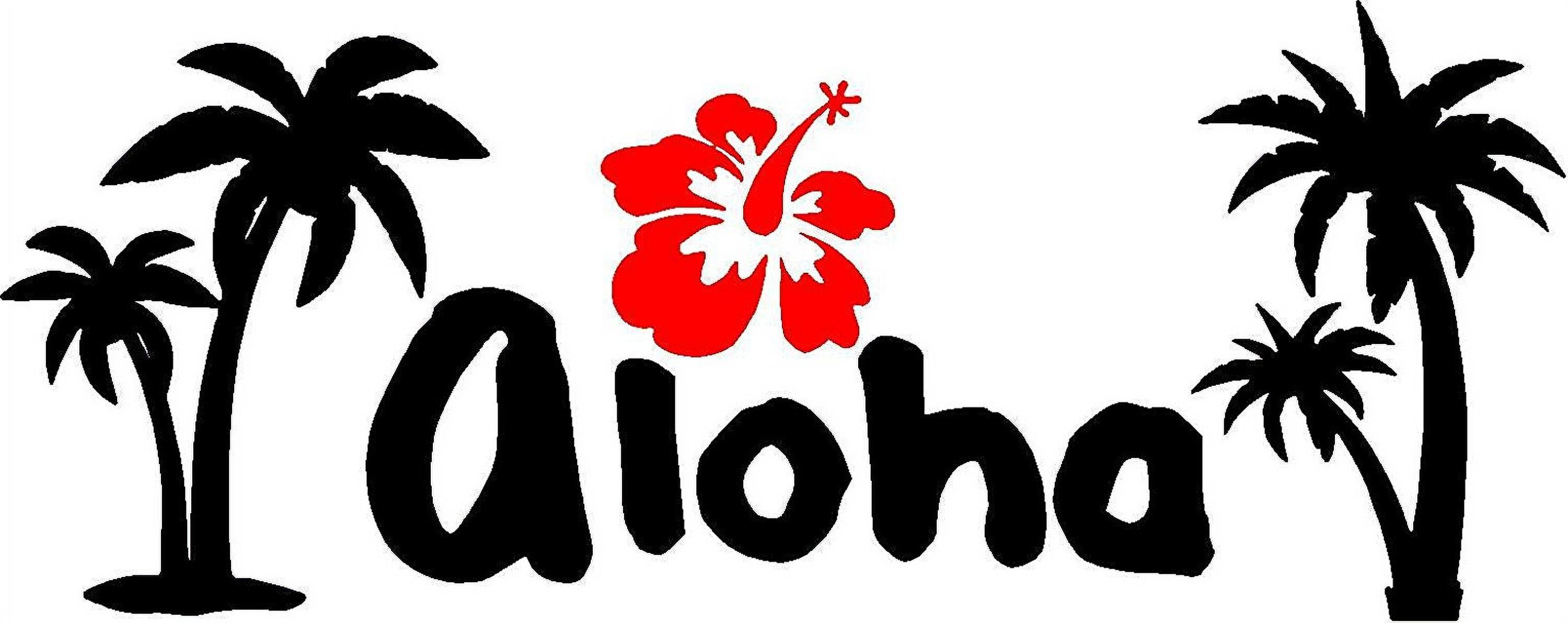 Aloha Hawaiian Hibiscus Vinyl Decal Laptop Bumper Sticker State Pride ...