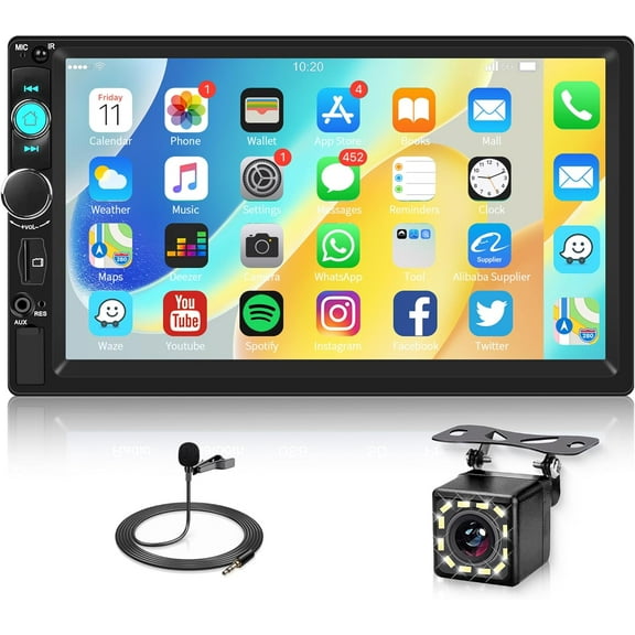 Double 2 Din Car Stereo Radio MP5, 7 Inch HD Touch Screen Bluetooth ...