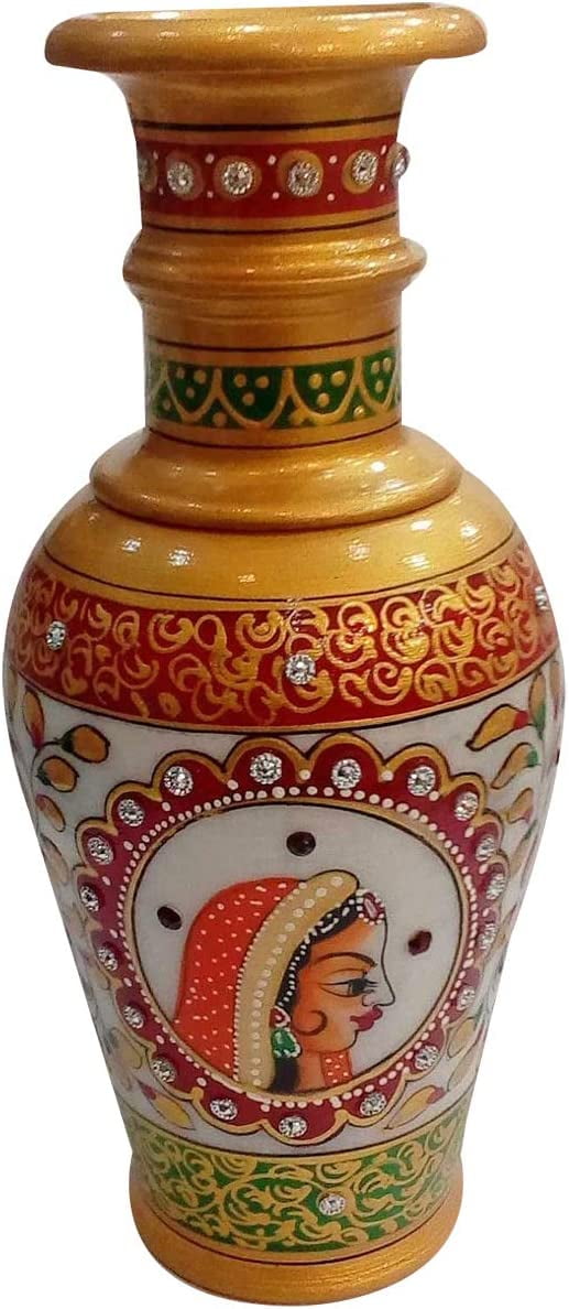 India Meets India Handicraft Flower Vase with Antique Design Decorative ...